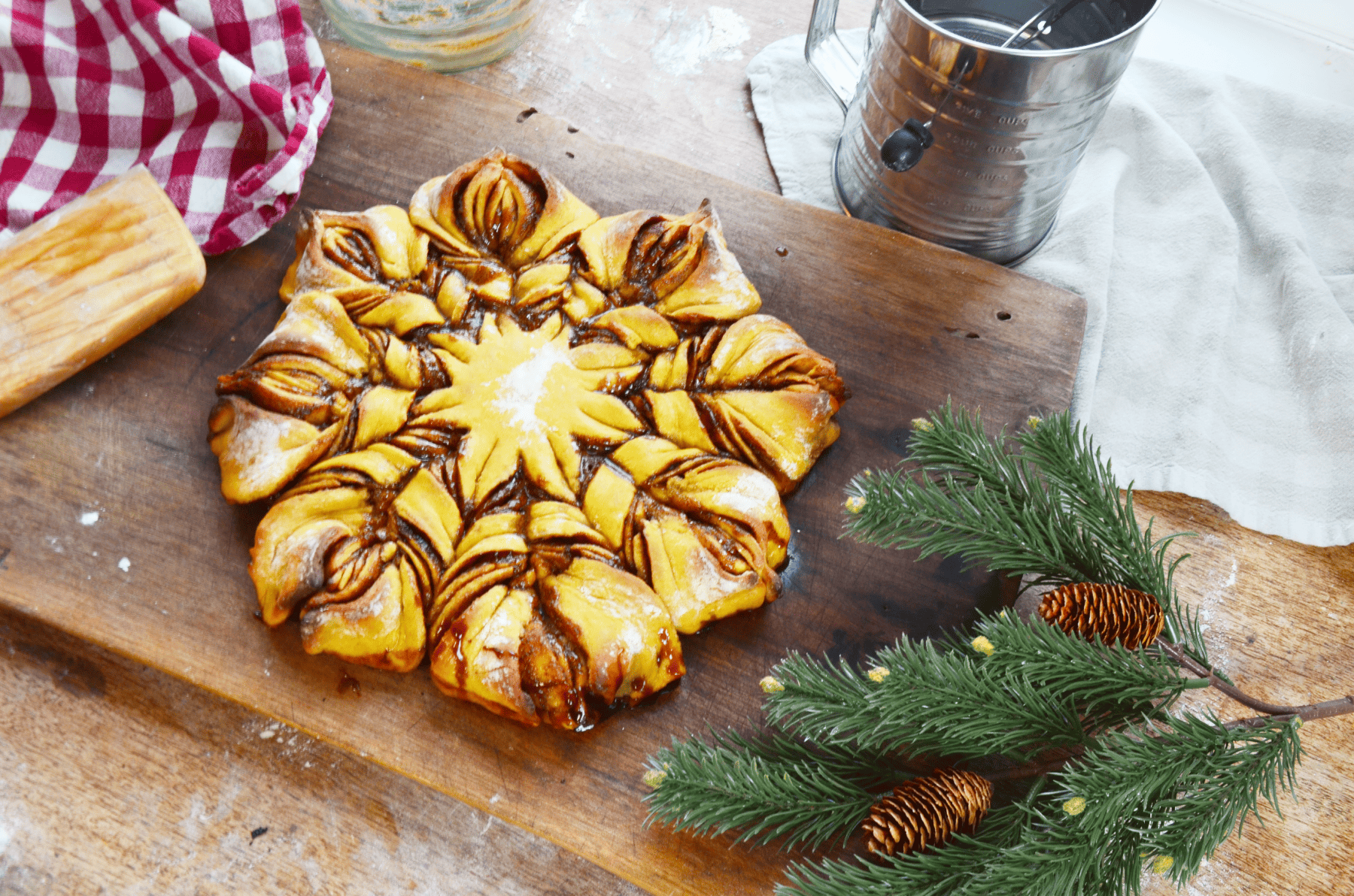 Sourdough Snowflake Bread Recipe Made with Einkorn Flour - Hilltop in ...