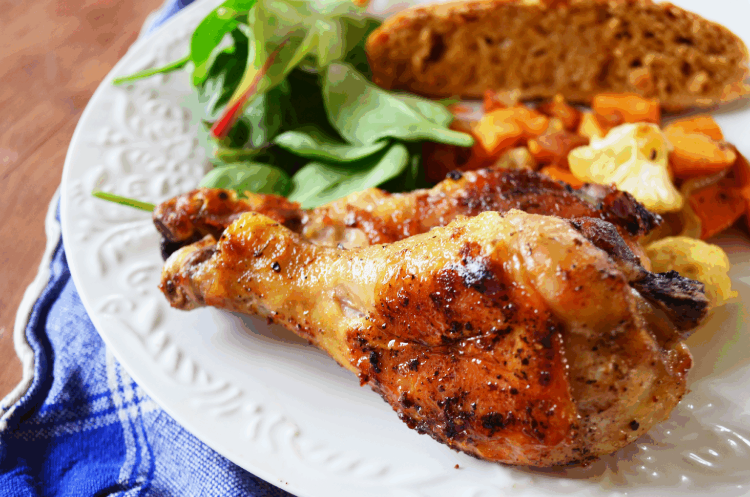 How to Bake Iron Skillet Fried Chicken Drumsticks from Frozen - Hilltop in the Valley